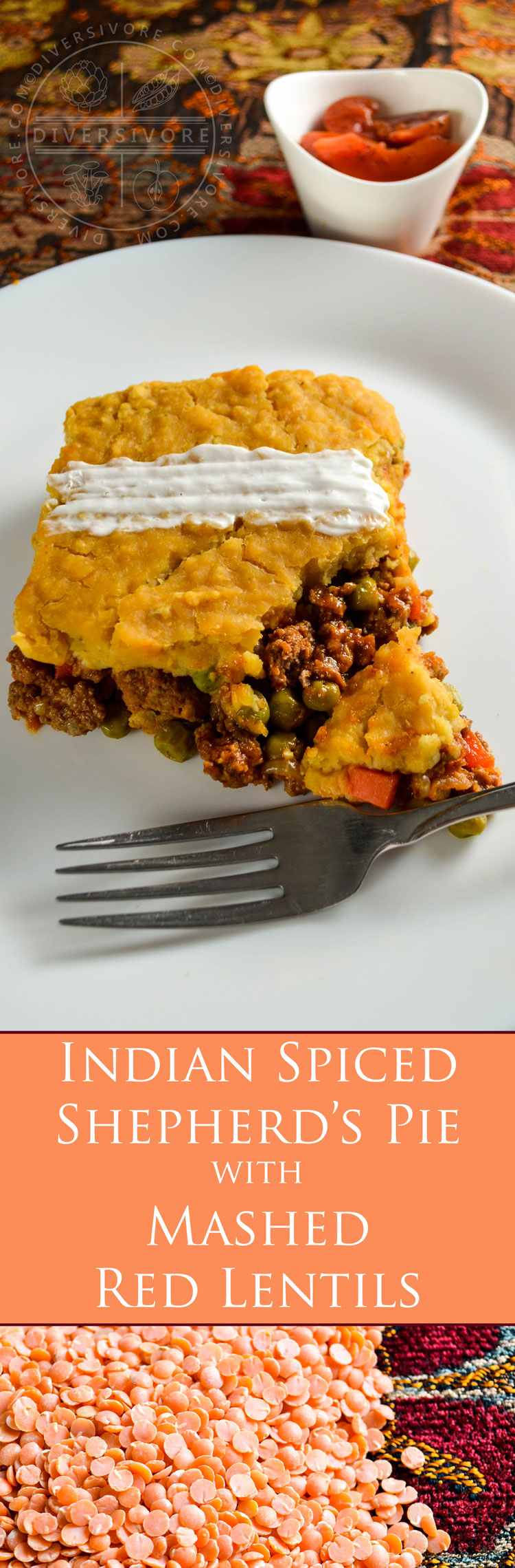 Indian Spiced Shepherd's Pie with Red Lentils