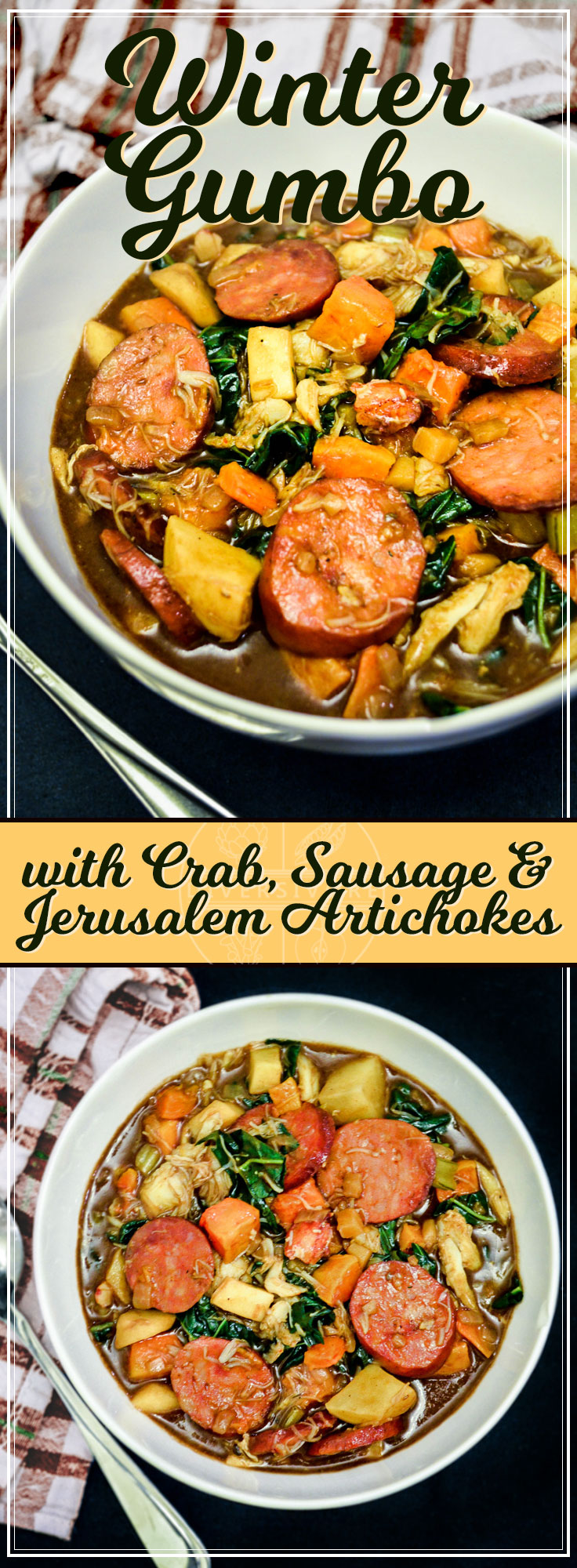 Winter Gumbo with Crab & Sunchokes