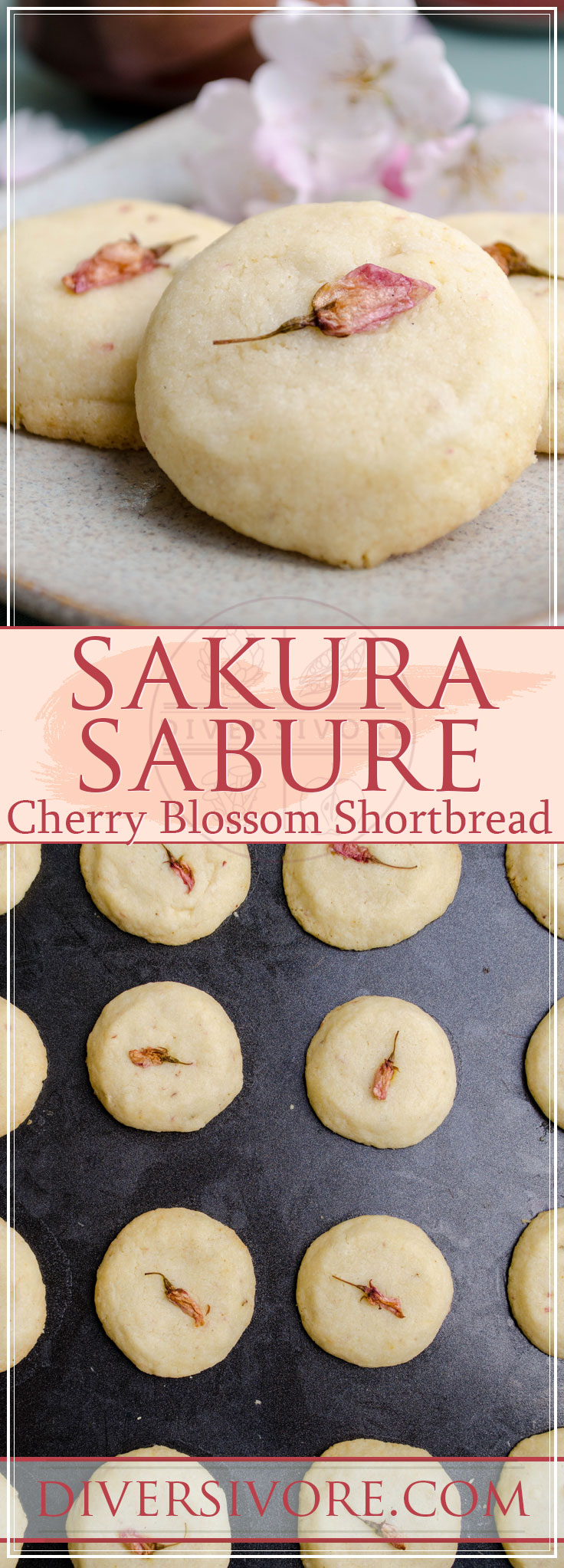 Sakura Sabure - Cherry Blossom Shortbread Cookies